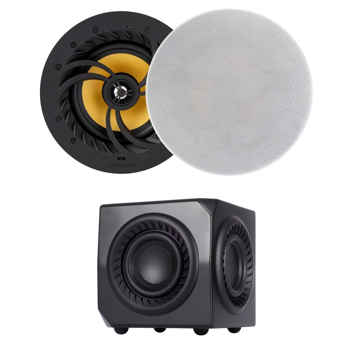 Lithe Audio 6.5" Wi-Fi Ceiling Speakers & Subwoofer Bundle